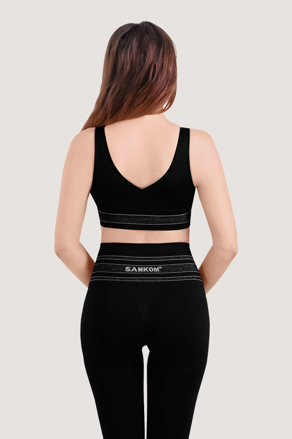 SANKOM PATENT ACTIVEWEAR BRA - BLACK & SILVER – SANKOM Switzerland