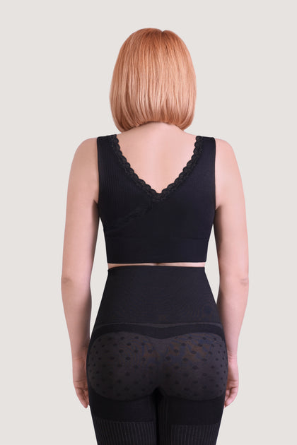 SANKOM PATENT LACE BRA - BLACK – SANKOM Switzerland